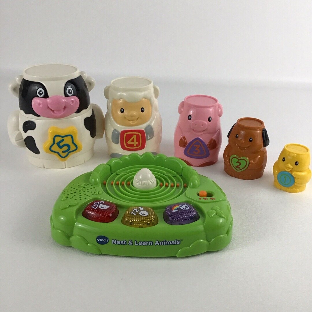 Vtech Nest & Learn Animals Educational Toy Color Number Cow Lights ... Vtech Nest & Learn Animals Educational Toy Color Number Cow Lights ...