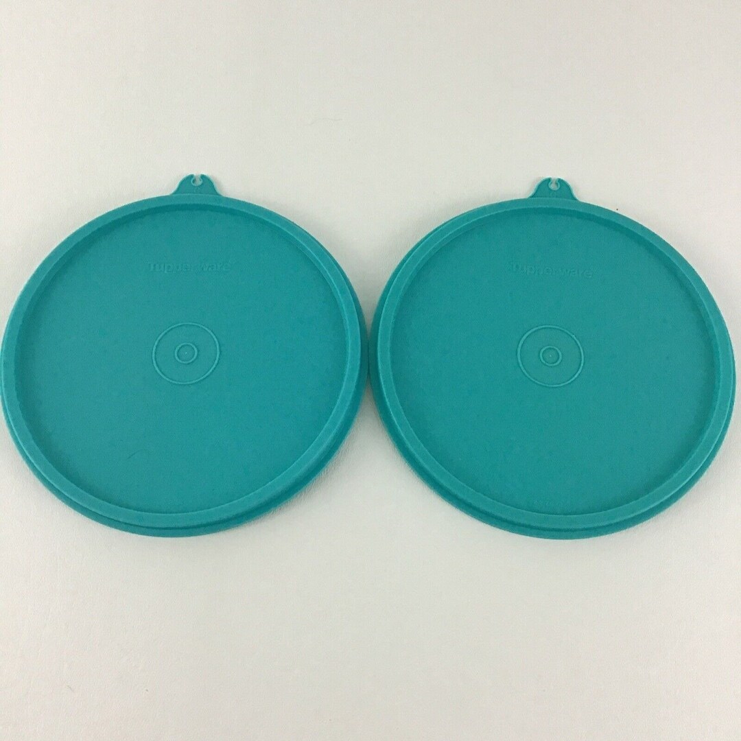 Tupperware Food Storage Container Replacement Lids 227G-3 Teal Blue Lot ...