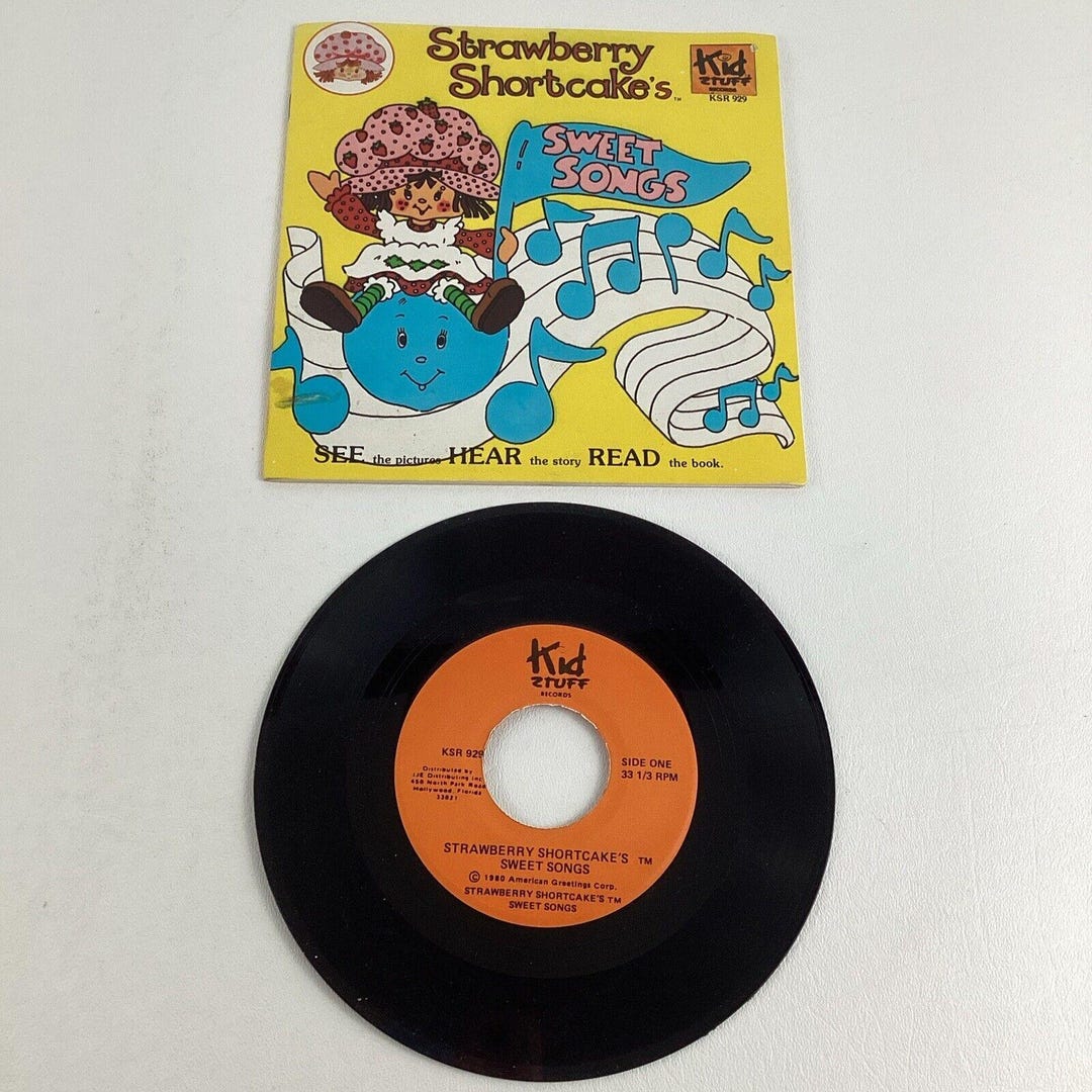 Strawberry Shortcake Sweet Songs Book Record Set See Hear Read Kid ...