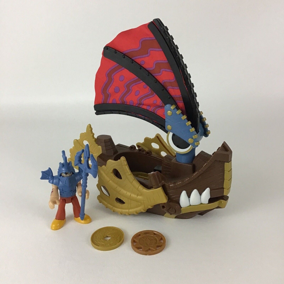 Imaginext Pirate Skiff Boat With Figure Accessories Dragon Lot - Etsy