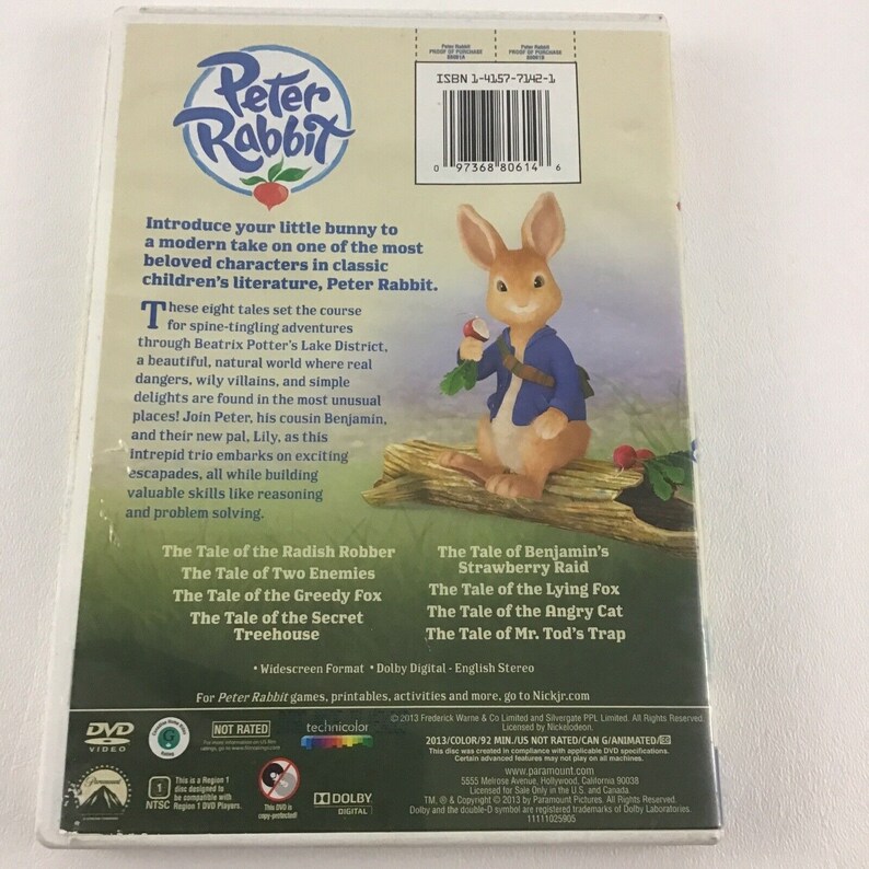 Nickelodeon Peter Rabbit DVD Animated Episodes With Plush - Etsy
