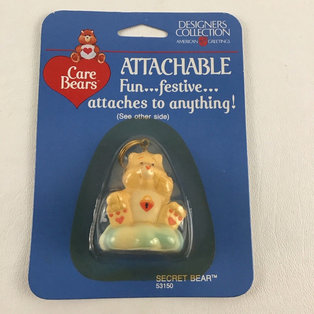 Care Bears Secret Bear Attachable Key Ring Zipper Vintage American ...