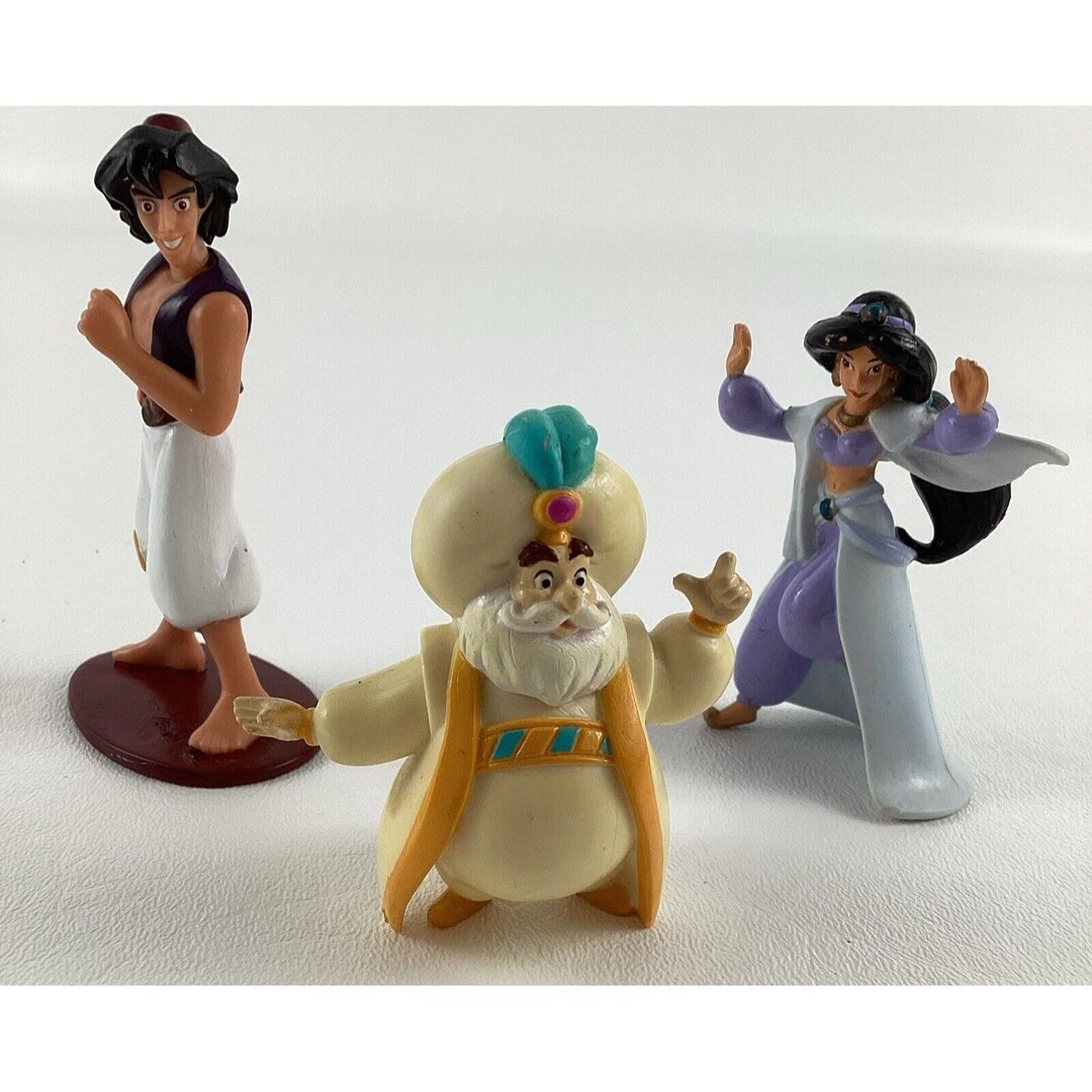 Disney Aladdin Deluxe PVC Figures Topper Jasmine Sultan Lot Vintage ...