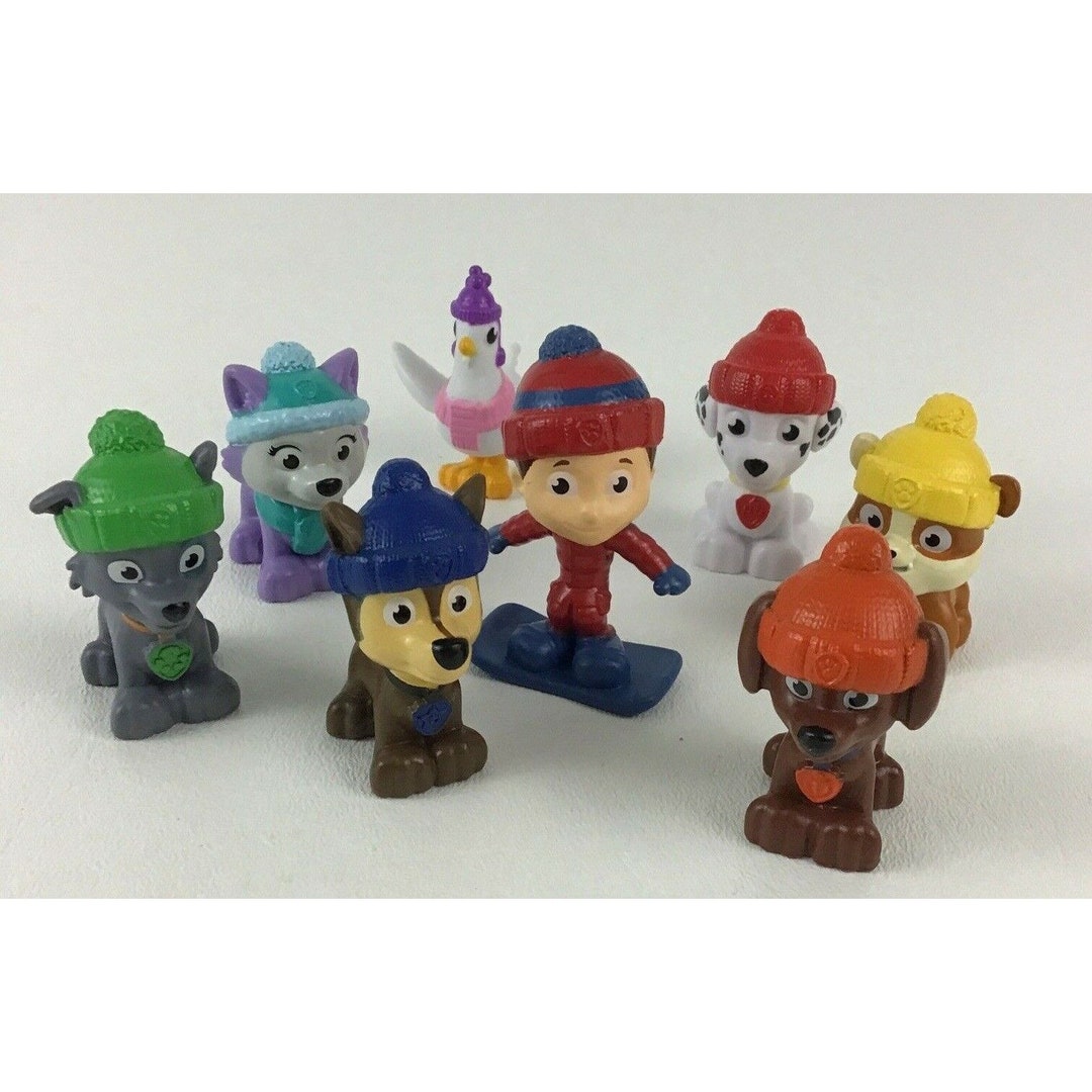 Paw Patrol Artic Winter Snow Rescue Pups Mini 2" PVC Figures 8pc Lot ...