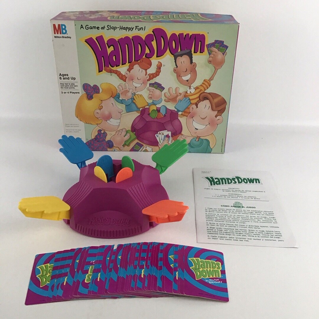 Hands Down Game of Slap Happy Fun Milton Bradley Family Game Night ...