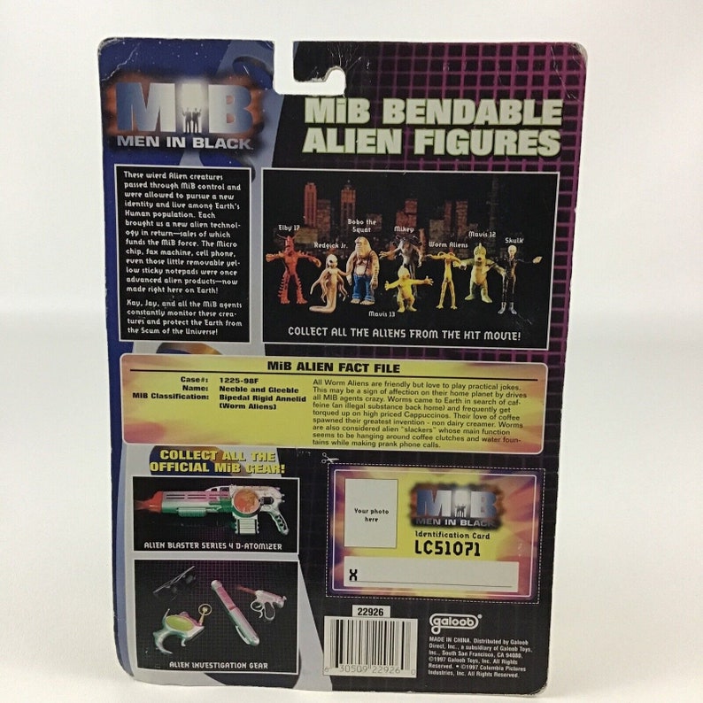 Men in Black Hidden Aliens Neeble Gleeble Bendable Figure - Etsy Australia