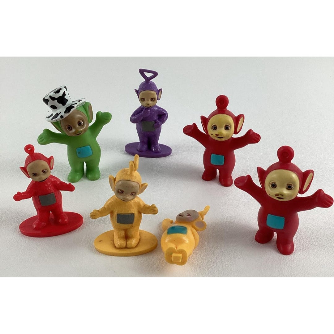 Teletubbies PVC Figure Topper Lot Dipsy Tinky Winky Po Laa Laa PVC ...