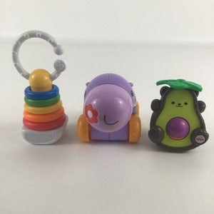 Fisher Price Baby Toy Lot Avocado Poppity Pop Hippo Roller Rock A Stack ...