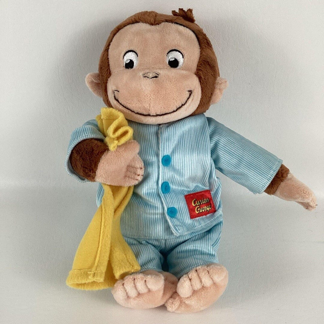 Curious George Plush Stuffed Animal 12 Toy Bedtime Buddy Pajamas Pjs ...