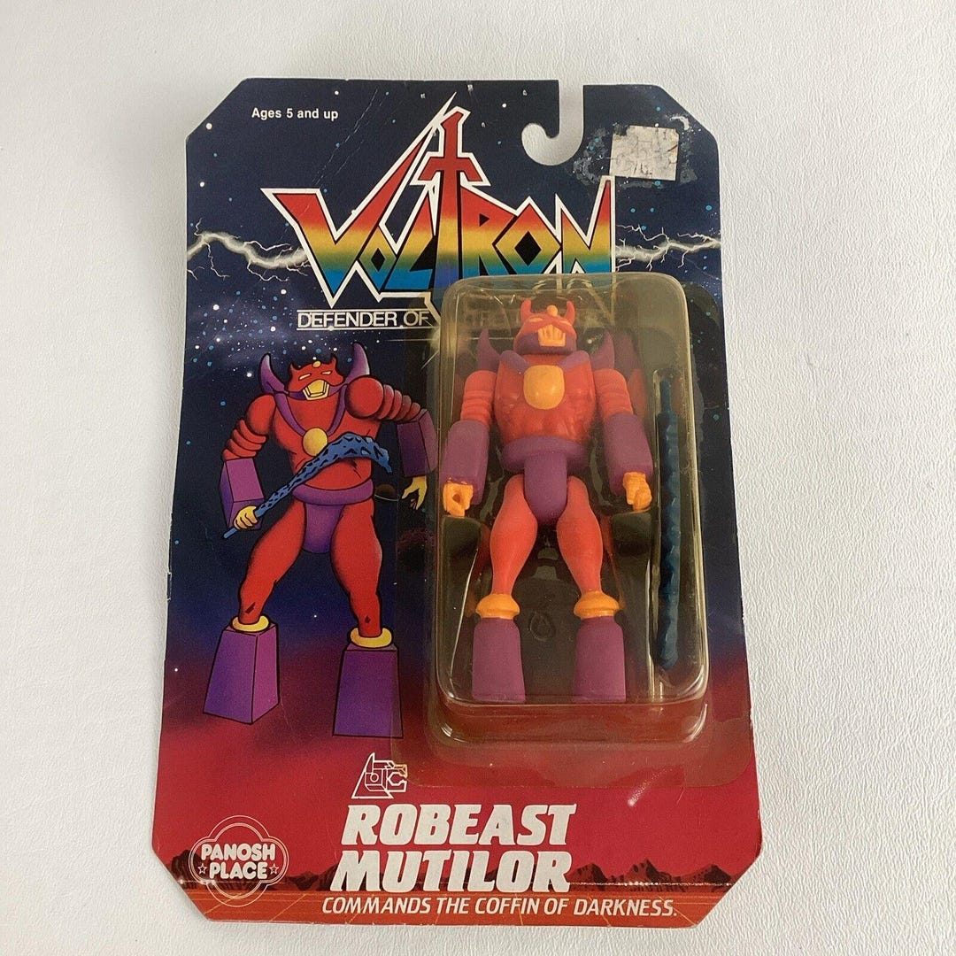 Voltron Robeast Mutilor 4" Figure Sealed Carded Panosh Place 1984 ...