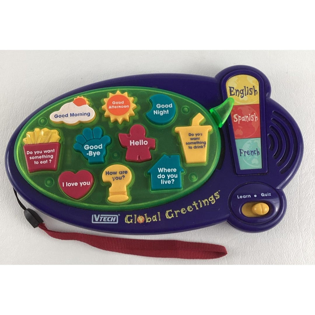 Vtech Global Greeting Handheld Electronic Learning Multilingual Spanish ...