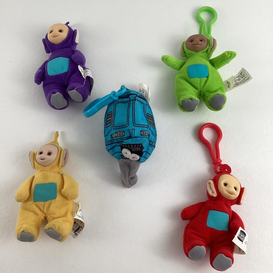 Teletubbies Plush Stuffed Keychain Clip on Toy Lot Burger King Vintage ...