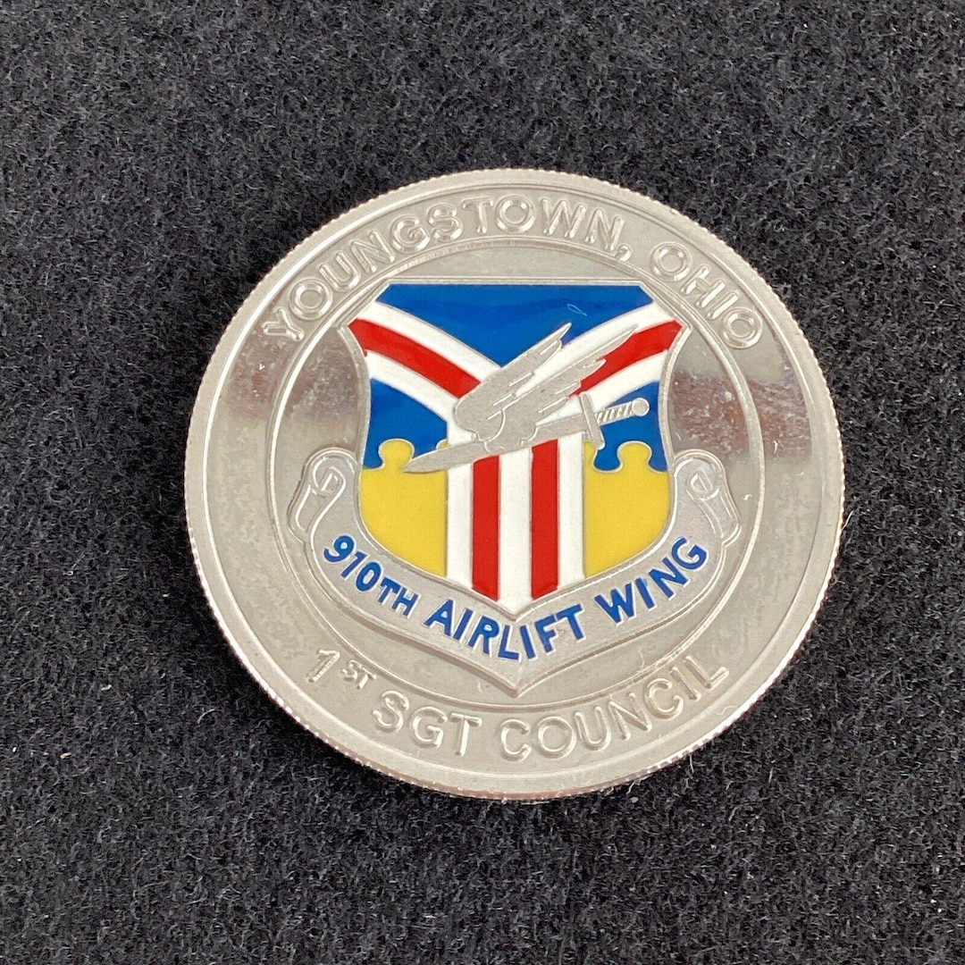Air Force Challenge Coin 910th Airlift Wings 1st SGT Council Youngstown ...