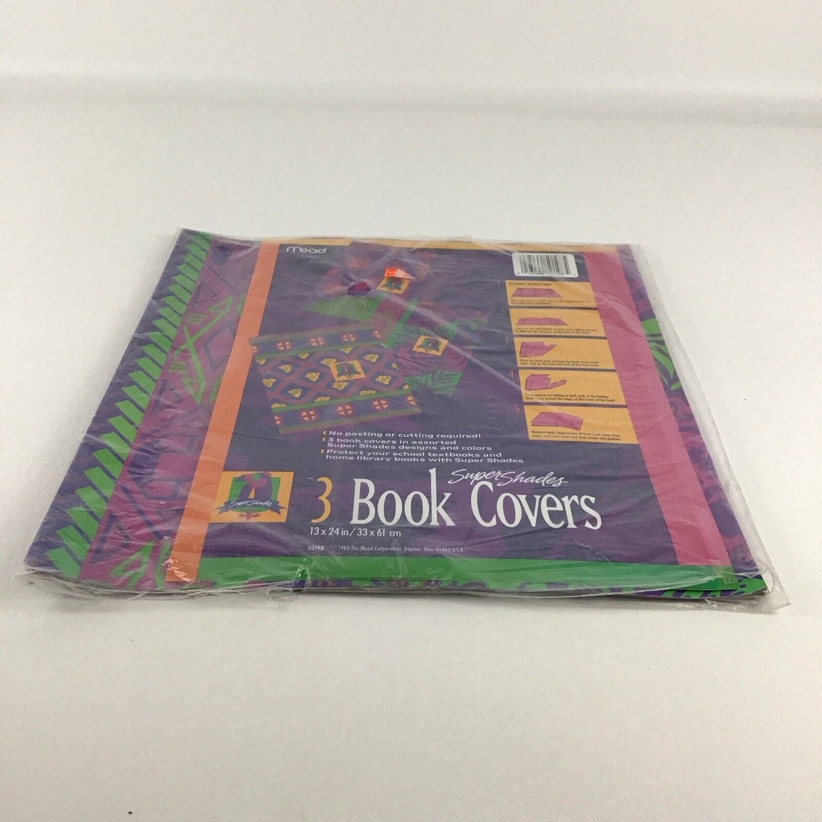 Super Shades Book Covers School Supplies Colorful Designs Vintage 1992 ...