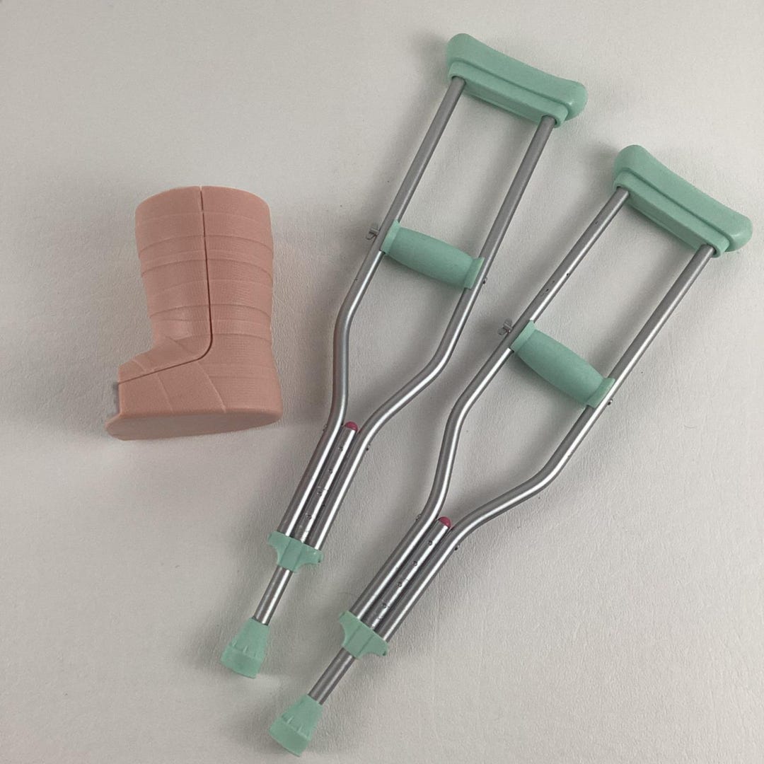 Our Generation Doll Get Well Soon Crutches Feel Better Boot Leg Cast ...
