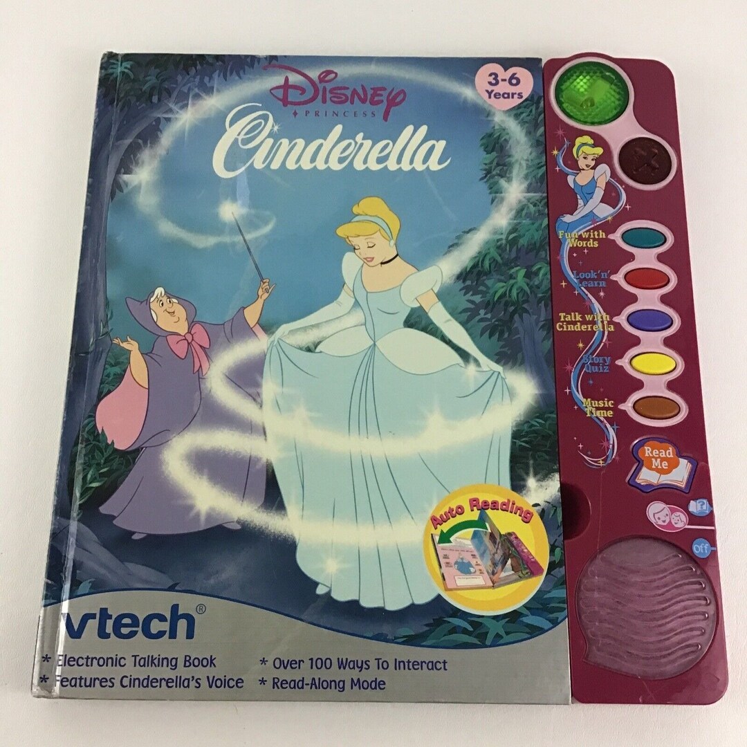 Vtech Disney Princess Electronic Talking Book Cinderella Interactive ...