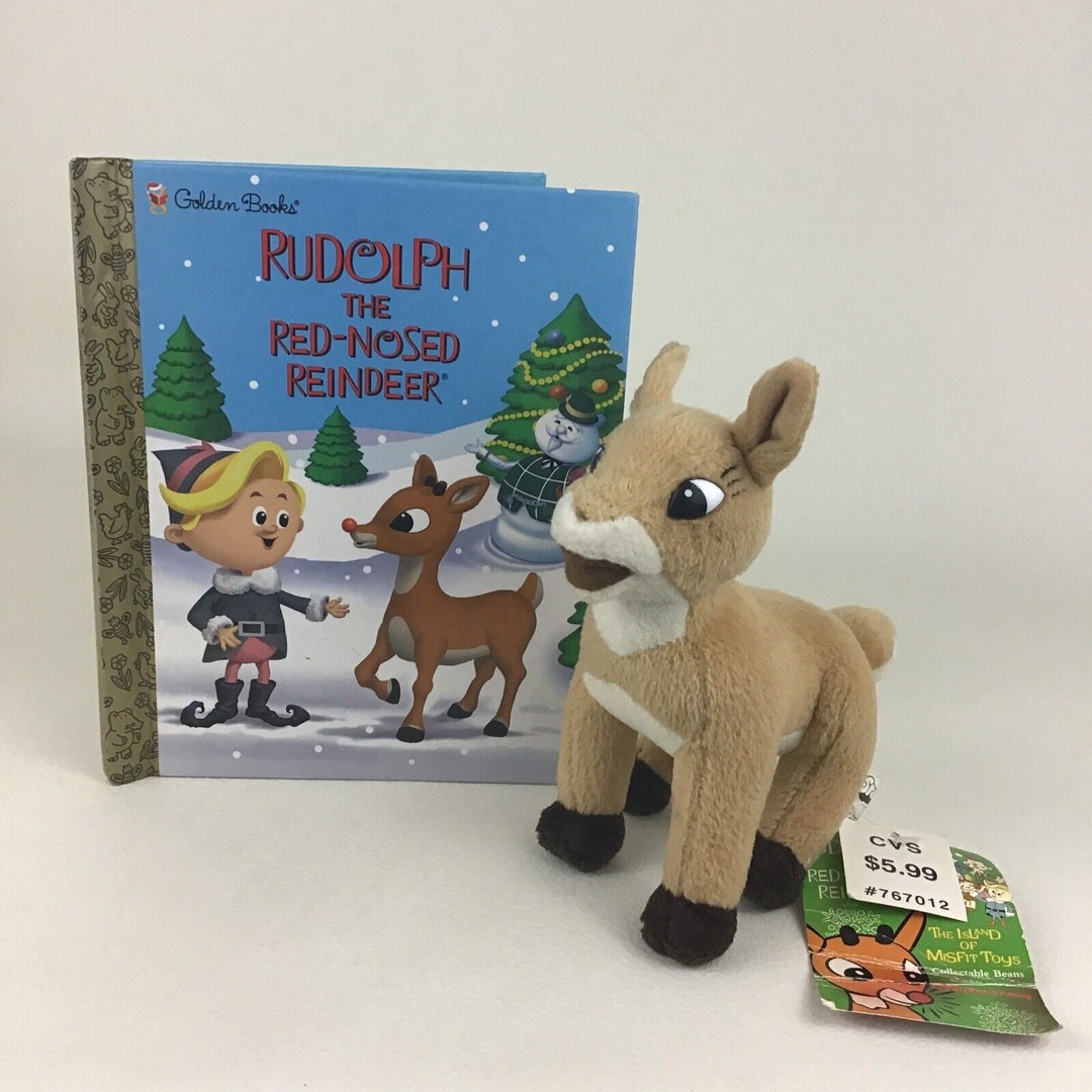 Rudolph the Red Nosed Reindeer Hardcover Book Christmas Holiday Plush ...