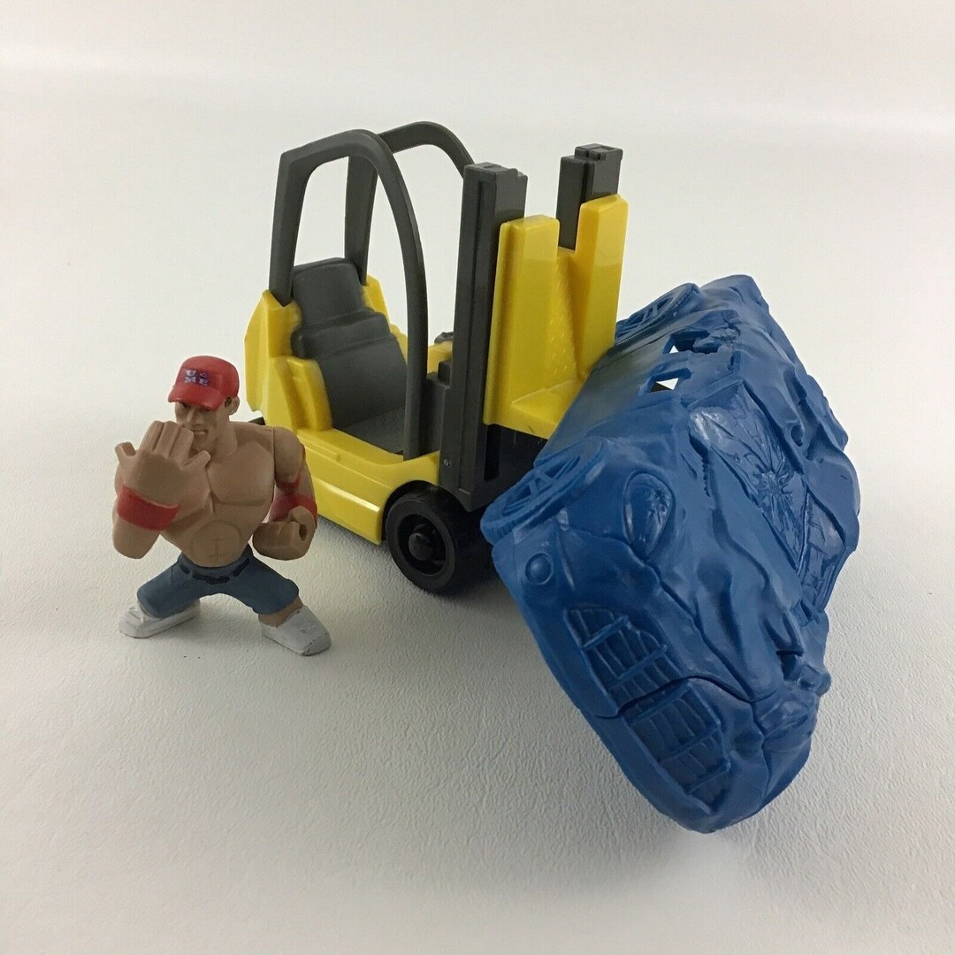 WWE Rumblers Forklift Smashdown Playset John Cena Mini Action Figure ...