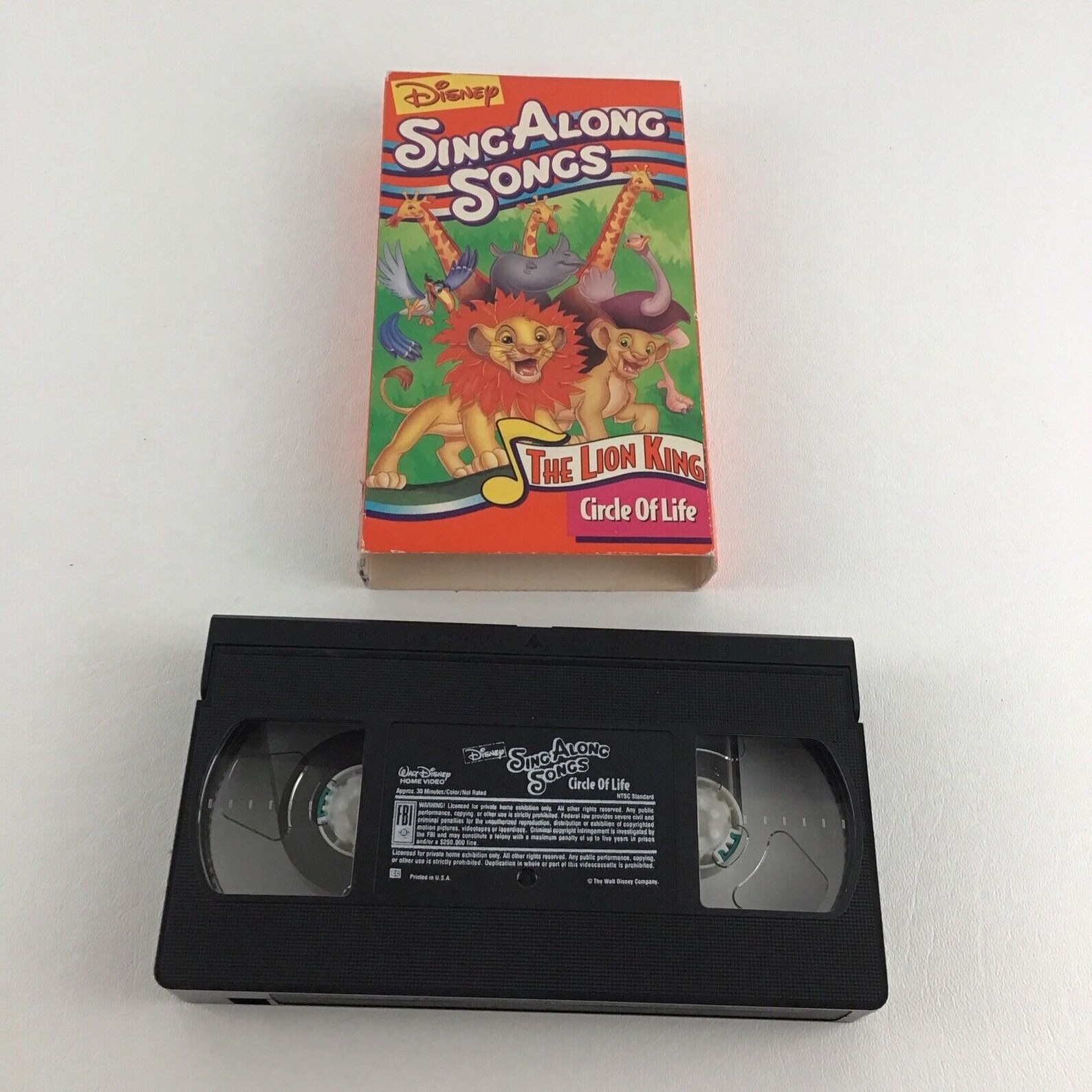 Disney Sing Along Songs VHS Tape the Lion King Circle of Life Vintage ...