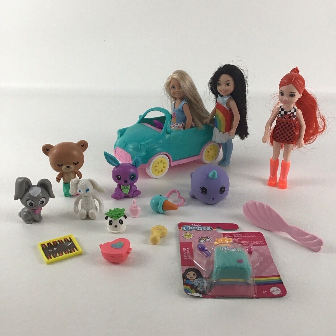 Barbie Doll Chelsea & Friends Playset Car Figures Dolls Pets ...