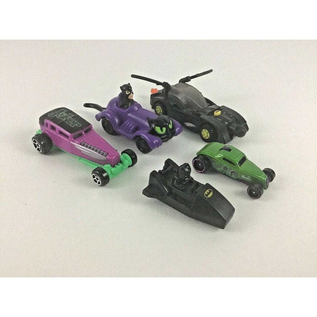 DC Comics Batman Vehicles Mcdonalds 5pc Lot Joker Riddler Batmobile ...