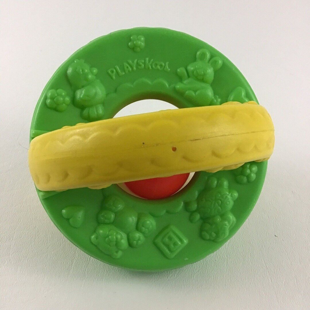 Playskool Baby Toy Roller Ball Rattle Vintage Bunny Lamb Ducky Bear ...