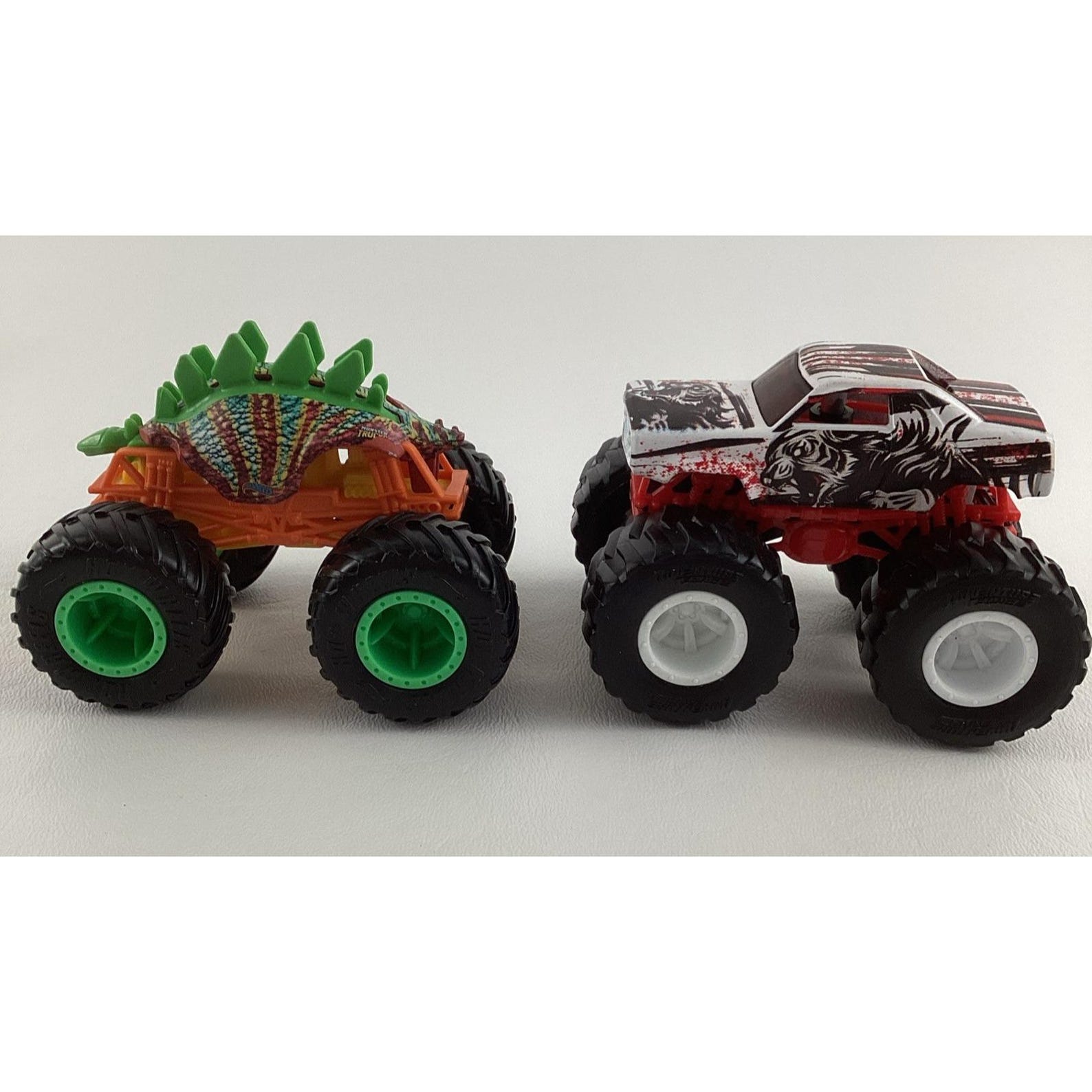 Adventure Force White Tiger Monster Truck Hot Wheels Motosaurus Dino ...