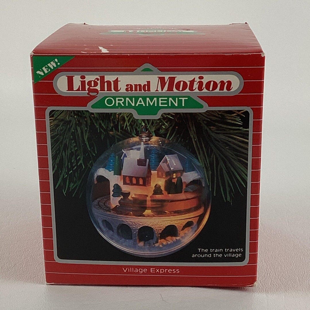 Hallmark Ornament Village Express Magic Light Motion Train 1986 Vintage 80s - Etsy