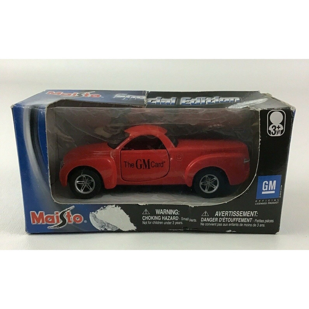 Maisto GM Card Red Truck Collector Car Die Cast Metal Collection ...