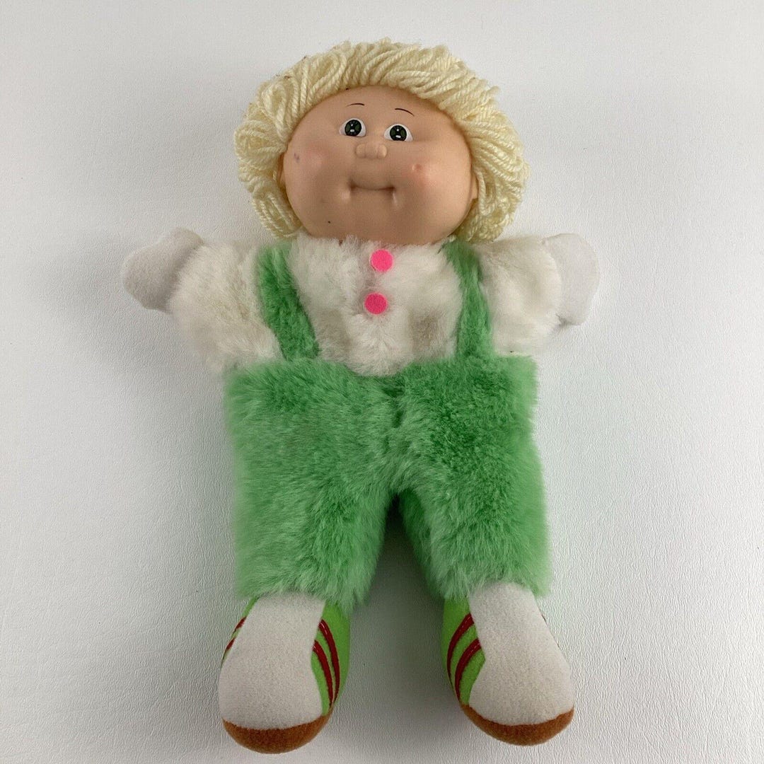 Cabbage Patch Kids Doll Plush Hand Puppet 80s Blonde Hair Vintage 1980 ...