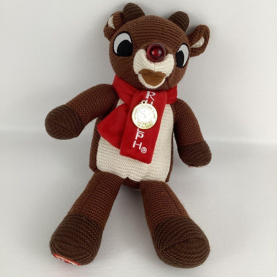 Dan Dee Rudolph Red Nosed Reindeer Electronic 14" Plush Stuffed Animal ...