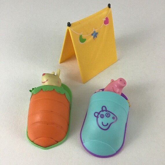 Peppa Pig Sleepover Playset Tent Sleeping Bags Figures Vintage - Etsy