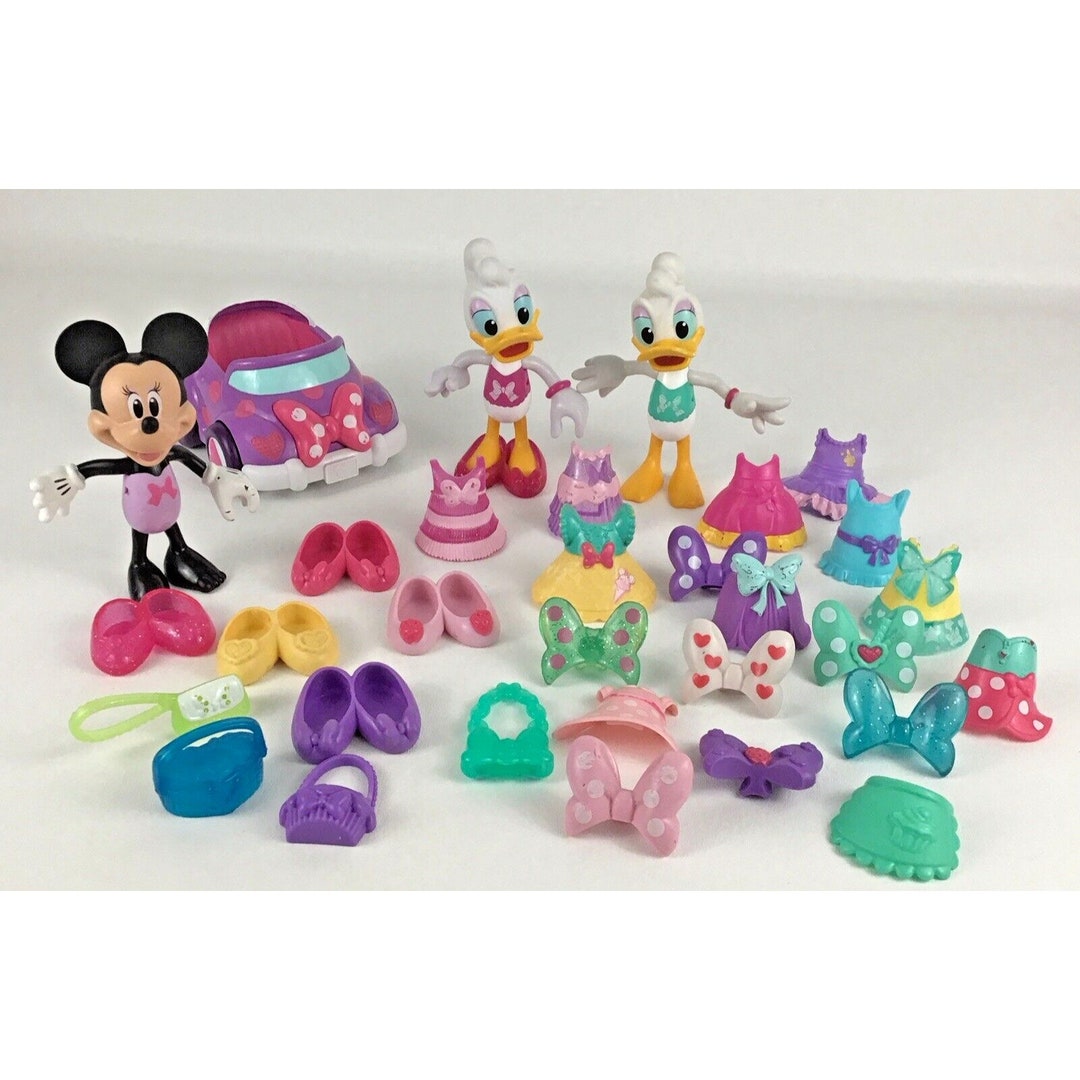 Disney Minnie Mouse Bow Tique Snap N Style Dolls Car Clothes Daisy Figures Lot Etsy