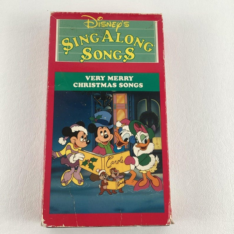 Disney Sing Along Songs VHS Tape Very Merry Christmas Holiday Music ...