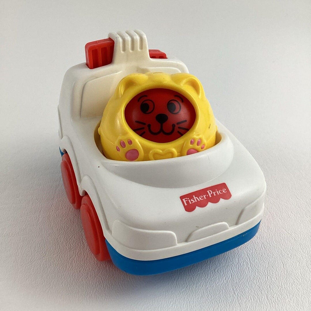 Fisher Price Rolly Polly Police Car Roll Around Ball Toddler Toy ...
