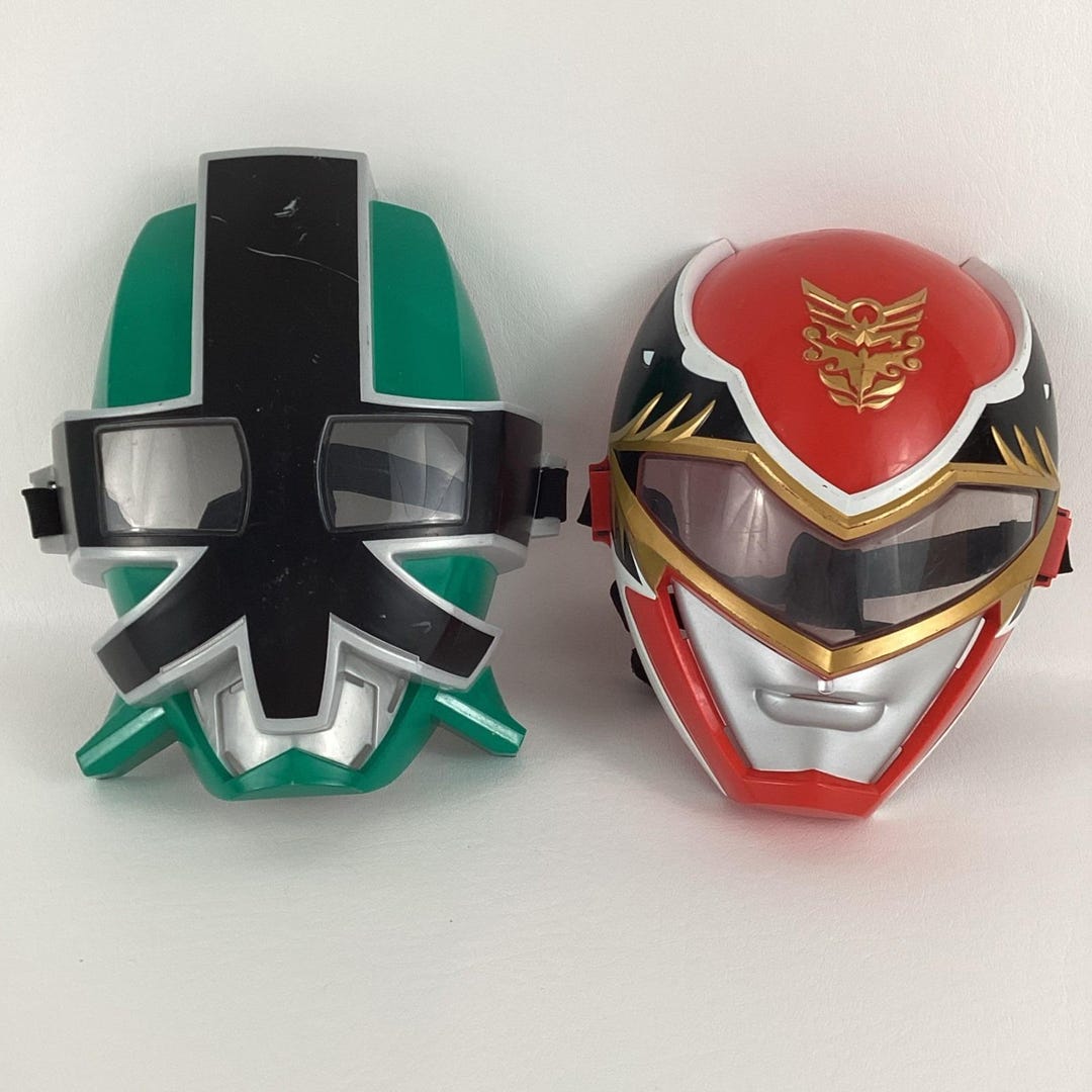 Power Rangers Super Samurai Mega Ranger Mask Megaforce Red Halloween ...