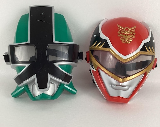 Power Rangers Super Samurai Mega Ranger Mask Megaforce Red Halloween ...