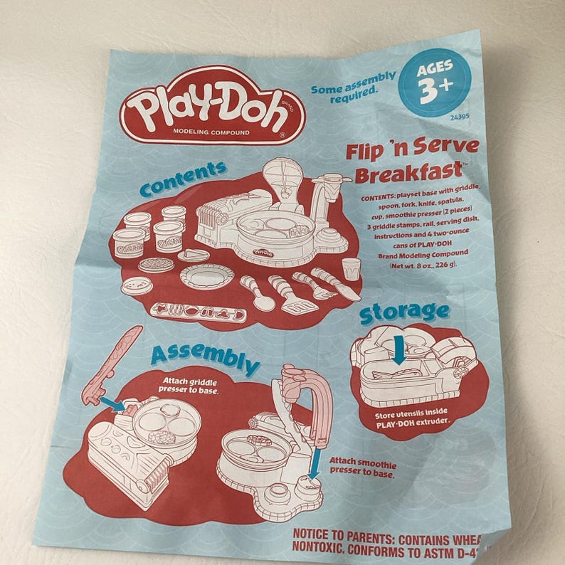 Play-doh Flip N Serve Breakfast Playset Griddle Hasbro Kitchen ...