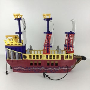 Imaginext Pirate Raider Deluxe Pirate Ship Boat W Accessories Building ...