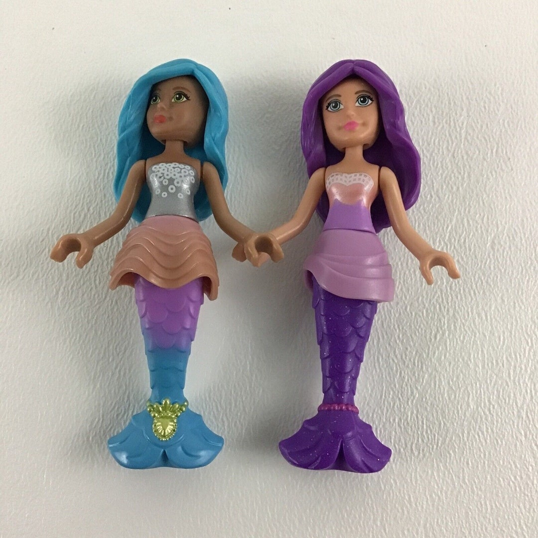 Mega Construx Barbie Dreamtopia Mermaid Mini Building Figures Lot Water ...
