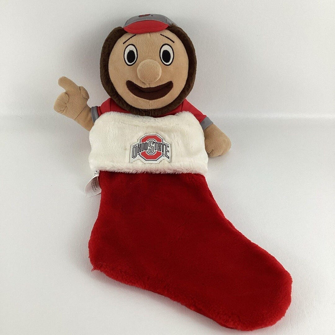 Ohio State Buckeyes Brutus Mascot Plush Character Christmas Stocking ...