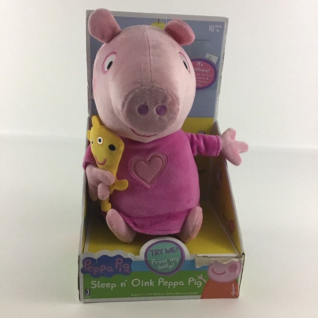 Peppa Pig Sleep N Oink Plush Stuffed Animal 10" Talking Toy Vintage ...