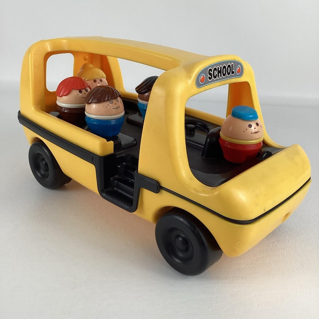 Little Tikes Toddle Tots School Bus Wheel Chair Vehicle Figures Vintage ...
