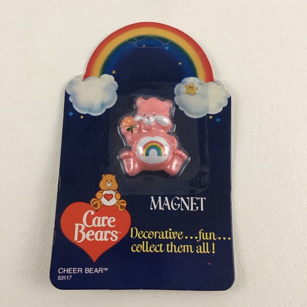Care Bears Cheer Bear Magnet Figure Fridge Collectible 80s Vintage 1984 ...