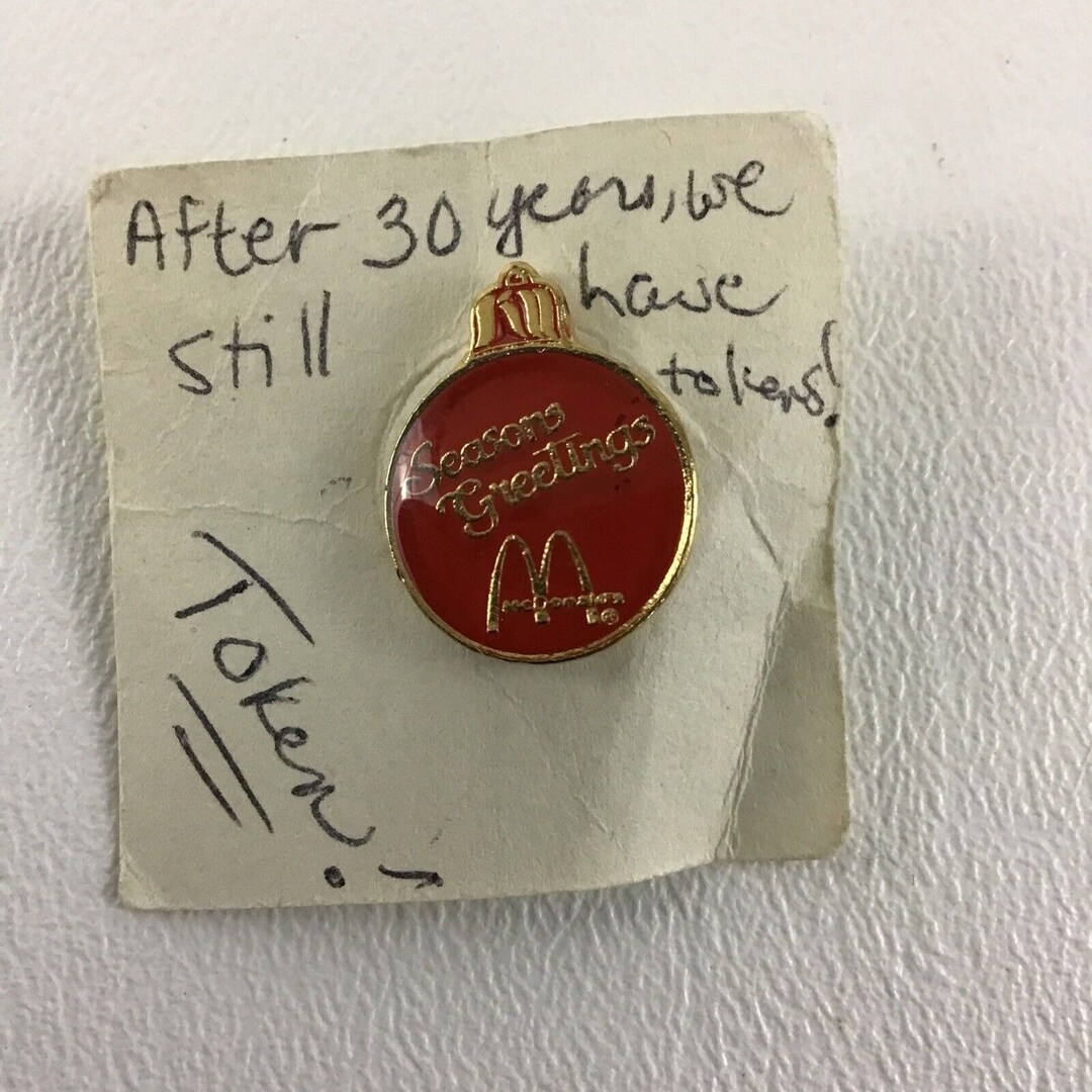 Mcdonald's Seasons Greetings Christmas Ornament Collectible Lapel Pin ...