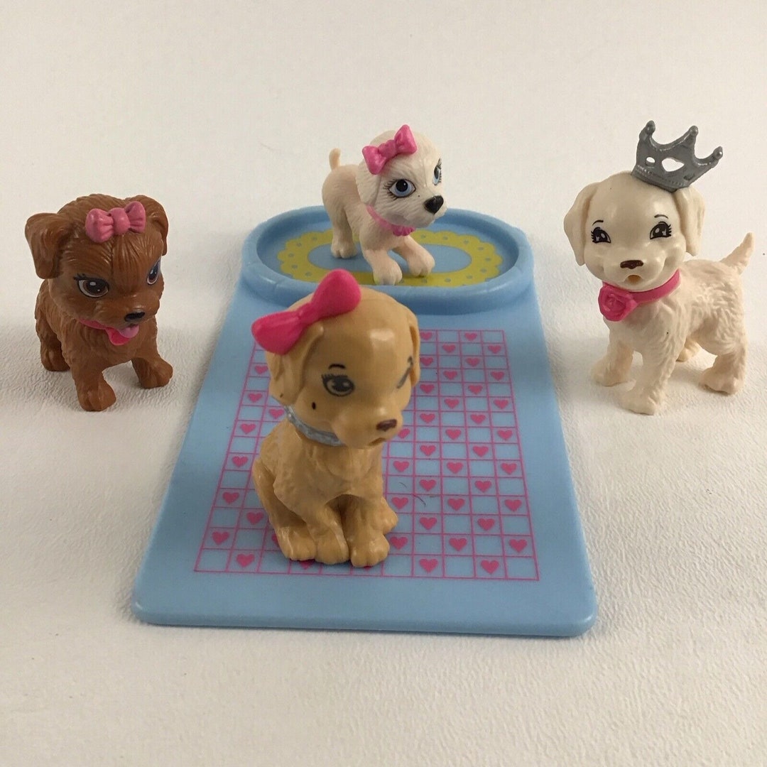 Barbie Doll Pet Bobblehead Puppy Dog Figures Princess Pup Animal Ped ...