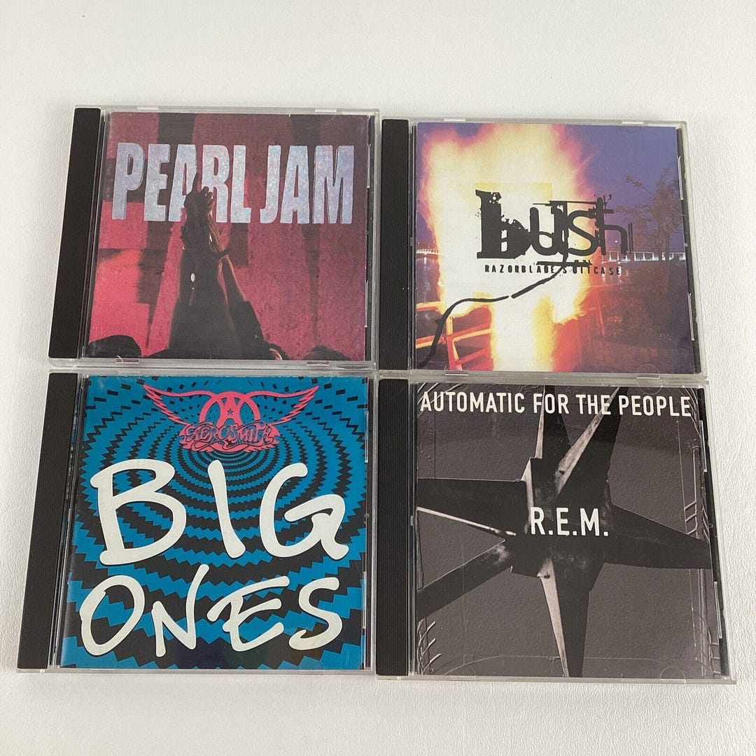 Rock Music CD Lot Pearl Jam Bush Razorblade Suitcase R.E.M. Aerosmith ...