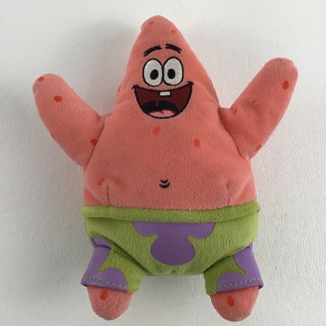 Ty Spongebob Squarepants Patrick Star 7 Plush Bean Bag Stuffed Animal ...