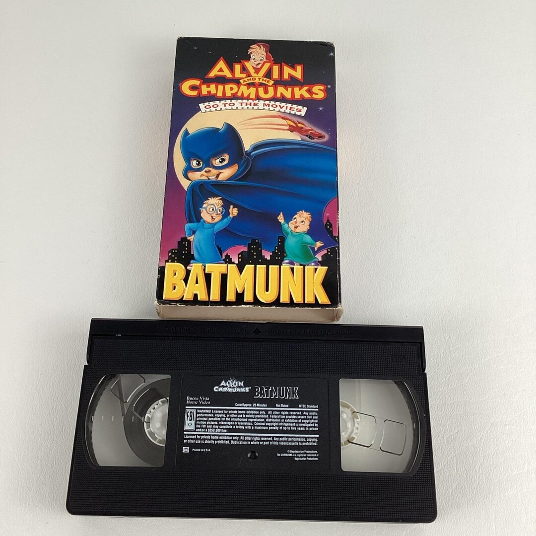 Alvin & the Chipmunks Go to the Movies VHS Tape Batmunk Animated ...