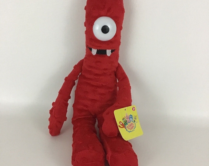 Yo Gabba Gabba Muno Cyclops 13" Plush Stuffed Toy Red Monster Nanco New ...